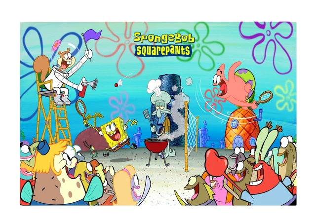 SPONGEBOB SQUAREPANTS 2 Childrens TV show A4 mounted poster choice of ...