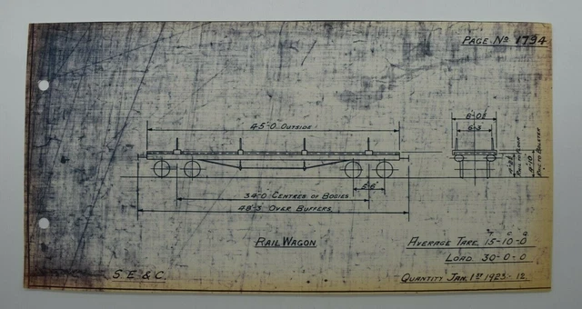 RAILWAY DIAGRAM RAIL Wagon Technical Drawing (49) £8.64 - PicClick UK