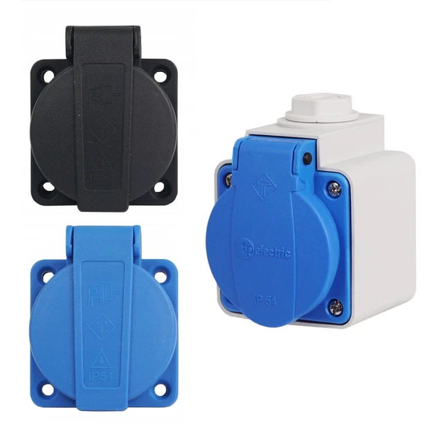 EINBAUSTECKDOSE SCHUKO STECKDOSE Schukosteckdose Anbausteckdose IP54 ...