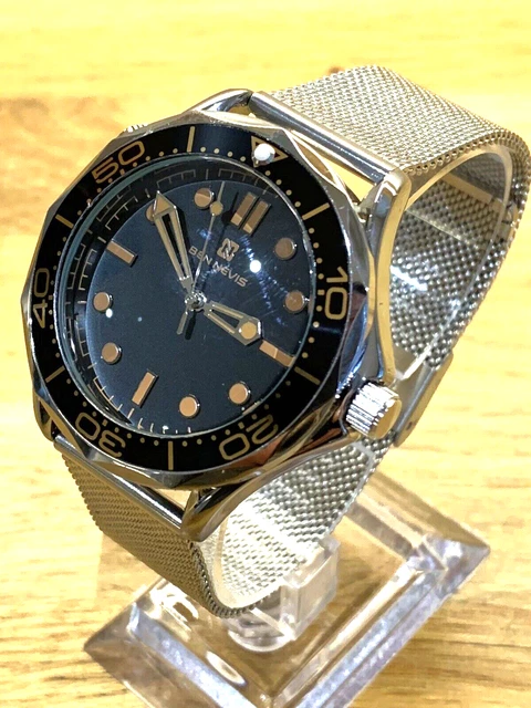 BEN NEVIS BOND 007 Homage quartz watch with Milanese mesh strap £20.00 ...