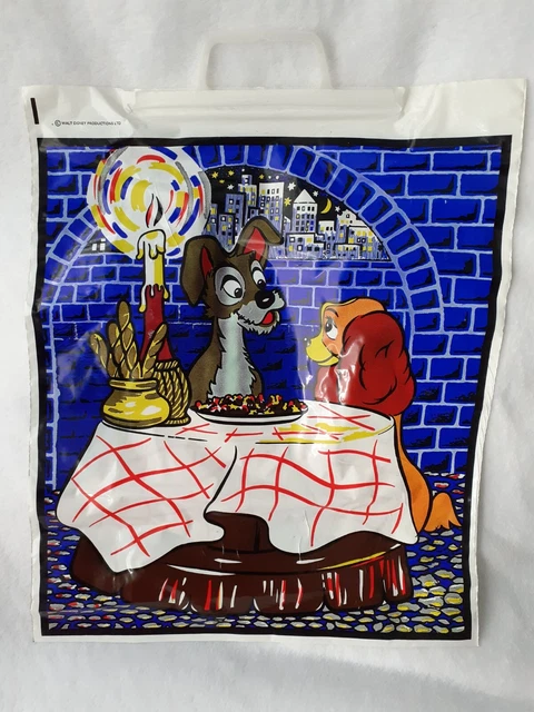 VINTAGE 70S/80S WALT Disney Lady And The Tramp Carrier Bag VGC £1.99 ...