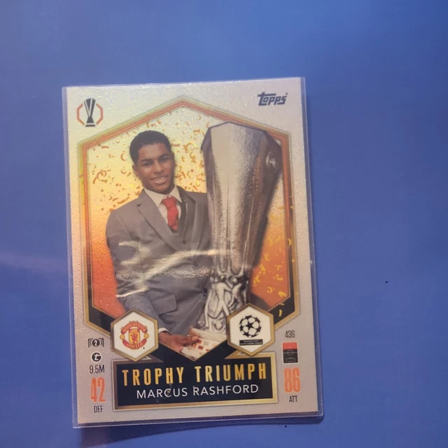 TROPHY TRIUMPH MARCUS Rashford Match Attax 2024/2025 Manchester 24/25 ...