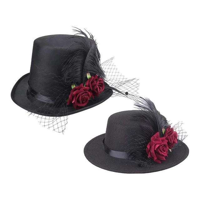 VICTORIAN TOP HAT Costume Prop Cosplay Accessory Headgear for Men and ...