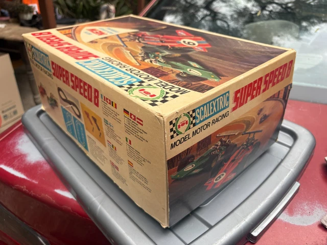 SCALEXTRIC MODEL MOTOR Racing Vintage Super Speed 8 Race Set With Cars ...