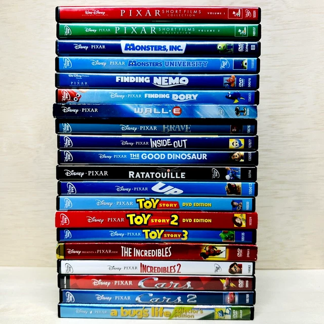 LOT OF 10 Pixar CGI Animated Disney DVDs Classic Kids Toy Story Cars ...