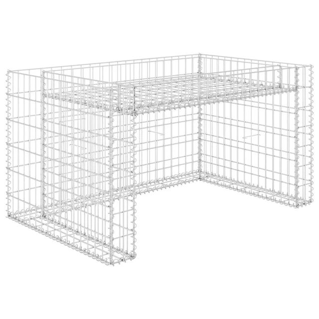 LAWN MOWER GARAGE Silver Steel Wire 110x80x60cm Raised Bed Planter ...