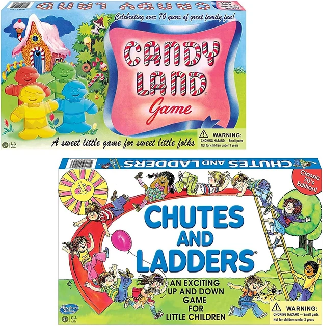 CLASSIC CANDY LAND and Chutes and Ladders Games- Bundle of 2 Retro ...