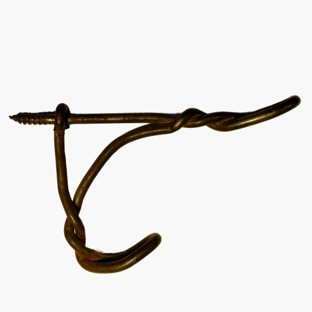ANTIQUE COAT HOOK Twist Wire Farmhouse Restoration Project Wire Primitive £4.94 - PicClick UK