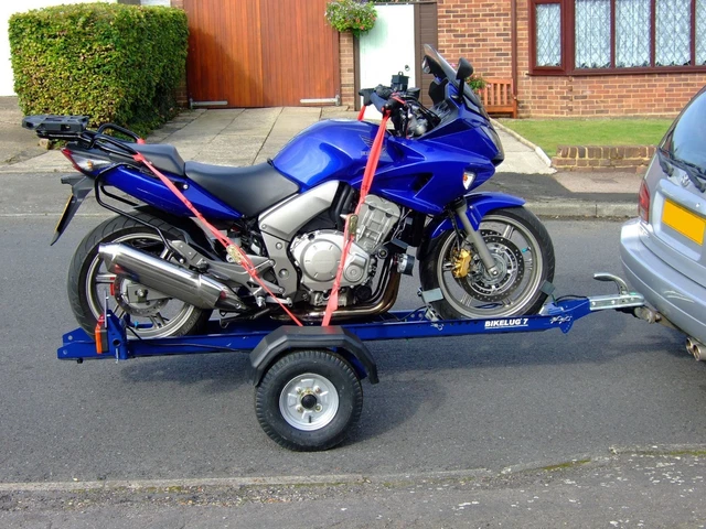 BIKELUG/ MOTOLUG COLLAPSIBLE Motorcycle Trailer £660.00 - PicClick UK