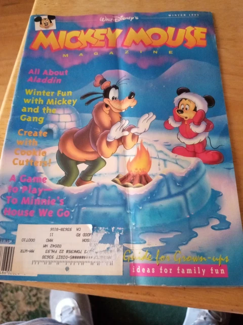 VERY RARE WALT Disney's MICKEY MOUSE MAGAZINE Winter 1993 Issue ALADDIN ...