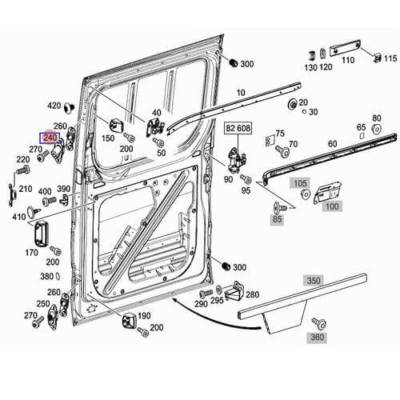 GENUINE MERCEDES BENZ Sprinter Sliding Door Block Latch Top / Bottom ...