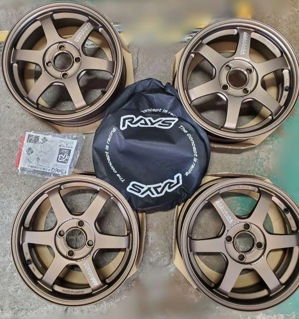 JDM WHEELS RIMS RAYS VOLK RACING TE37 sonic 15inch 5.5J INSET +44 4hole ...