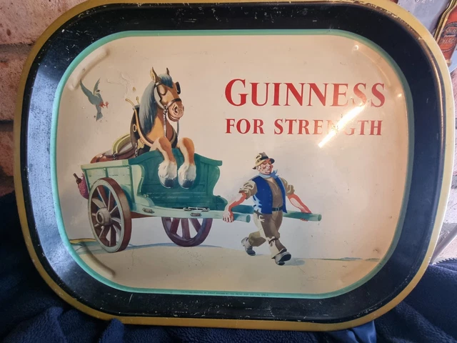 C1950S RARE GUINNESS FOR STRENGTH CARTHORSE AND DRAYMAN PICTORIAL ...