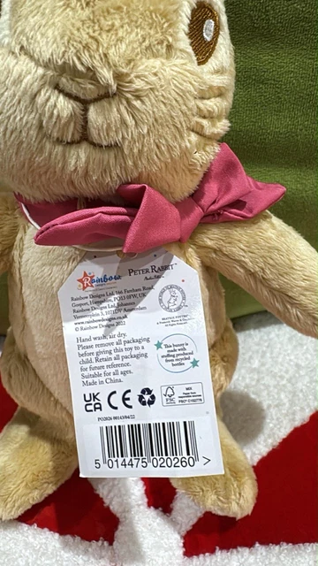 BRAND NEE PETER Rabbit Flopsy Soft Toy 16cm Rainbow Design With Tags £ ...