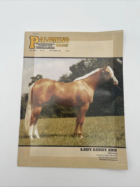 PALOMINO HORSES MAGAZINE October 1990 - Lady Sandy Ann Cover £7.42 ...