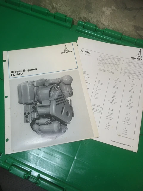 RARE VINTAGE DEUTZ Diesel Engines Brochure FL 410 Cutaway View Germany ...