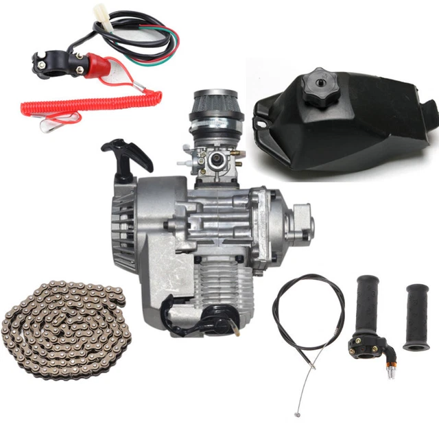 49CC 2 STROKE Pull Start Engine Motor Kit Pocket Bike Mini Dirt Quad ...