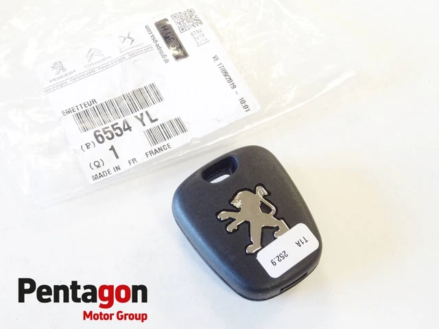 GENUINE PEUGEOT 206 2 Button Key Remote Door Locking Transmitter 6554YL obs £20.00 - PicClick UK