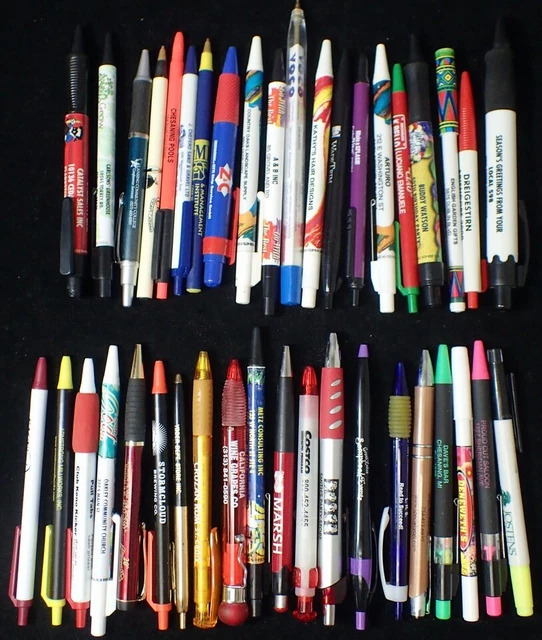(40) VINTAGE ADVERTISING Ball Point Pens Lot 10 $9.99 - PicClick
