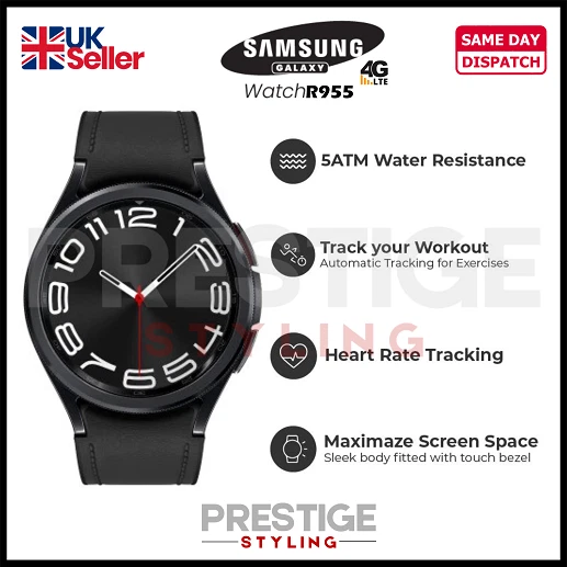 SAMSUNG GALAXY WATCH6 Classic SM-R955 43mm LTE Smart Watch BLACK ...