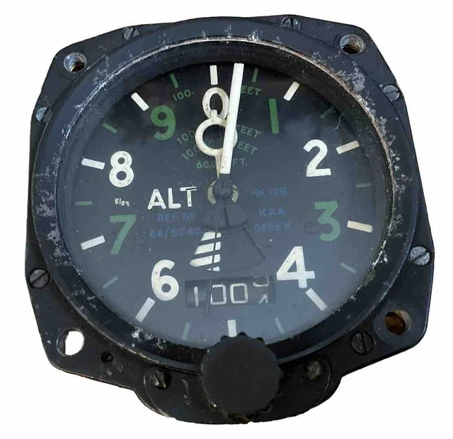 VINTAGE RAF AIRCRAFT Altimeter Mk19B - 6A/5040 £74.95 - PicClick UK