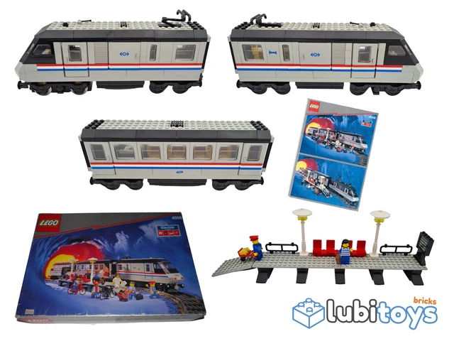 LEGO® EISENBAHN 9V TRAIN 4558 SET Metroliner Lok Waggon Station ENGINE ...