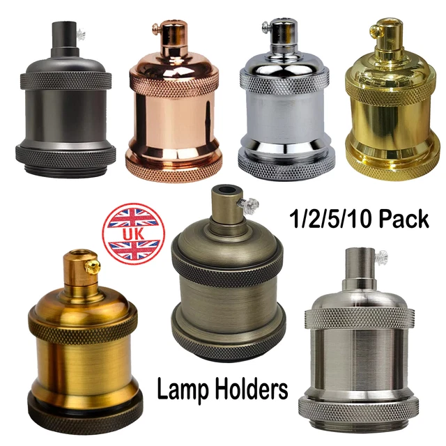 E27 BULB HOLDER Retro Edison Fitting Pendant Vintage Industrial Lamp ...