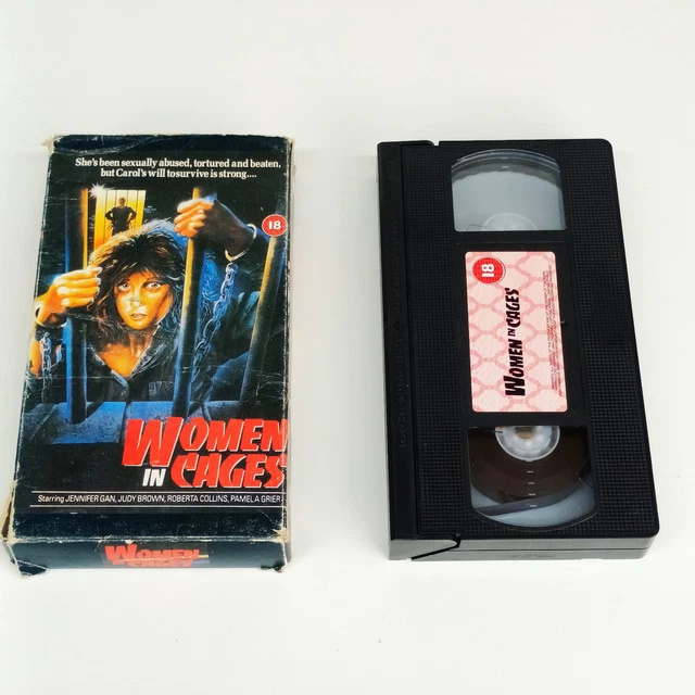 WOMEN IN CAGES Vintage Vhs Video Tape Cardboard Carton £9.98 - PicClick UK