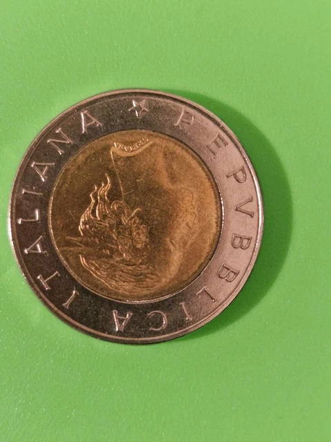 MONETA RARA 500 LIRE Centenario della Banca d'Italia ERRORE EVIDENTE ...
