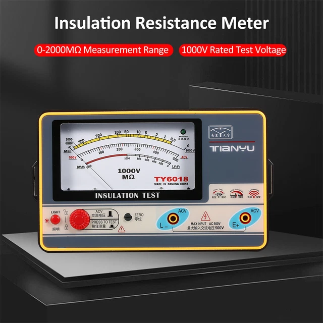 TY6017 DIGITAL INSULATION Resistance Tester Multimeter Electricity ...