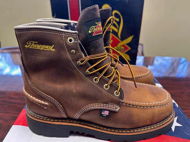 THOROGOOD USA MADE 804-3696 1957 Series 6" Safety Toe Work Boot 8 D £99 ...