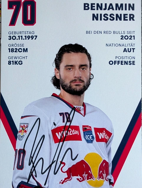 EC RED BULL Salzburg 2025/26 autograph card ice hockey DEL Benjamin ...