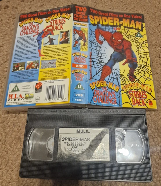2 VINTAGE SPIDER-MAN PAL VHS Video Cassette Tapes 1993 1995 Marvel ...