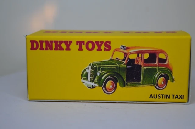 DINKY TOYS NO 40h Austin Taxi Yellow/Green repro box only £6.75 - PicClick UK