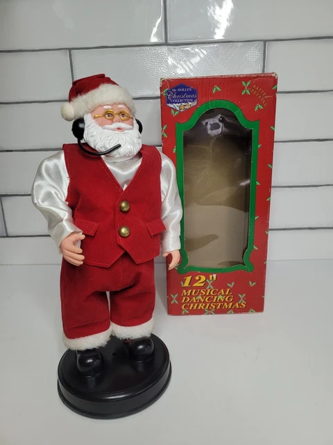 VINTAGE 90S PREMIER Singing & Dancing Santa Claus 12” Original Box ...