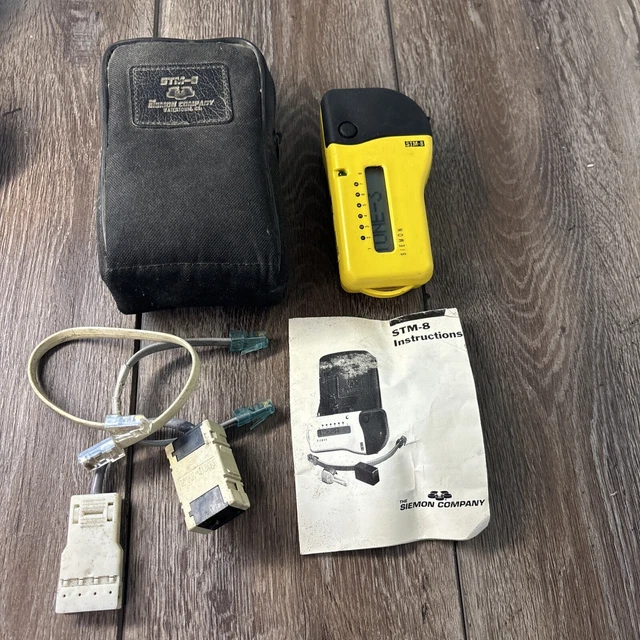SIEMON STM-8 NETWORK Cable Tester Cabling System w/ Test Cables Extras ...