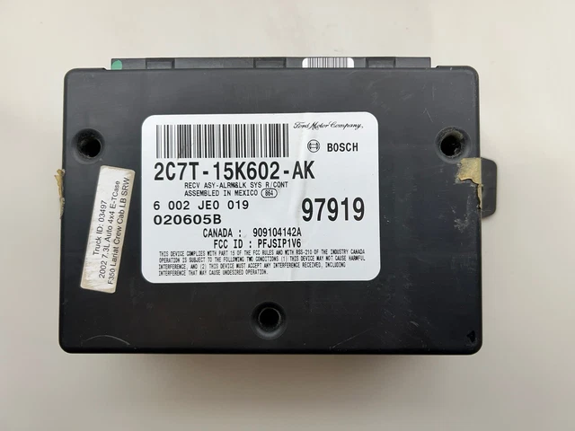 2002-2003 FORD F250 F350 Anti-Theft Keyless Module OEM 2C7T-15K602-AG ...