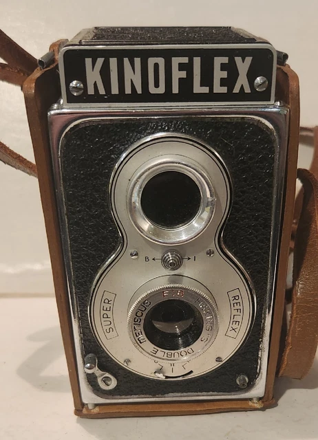 VINTAGE KINOFLEX SUPER Reflex Twin Lens Reflex Camera w/ case Nice $27. ...