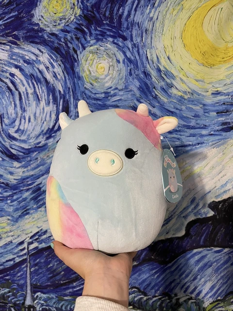 SQUISHMALLOW COW CAEDIA 8 inch Light Blue Cow with Tie Dye BNWT JUST ...