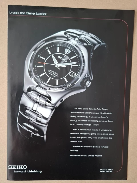 SEIKO KINETIC AUTO Relay Watch Original UK Press Advert 2003 £5.91 - PicClick UK