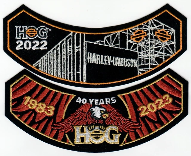 2022 & 2023 HOG Members Rocker Patches HARLEY DAVIDSON OWNERS GROUP HD ...