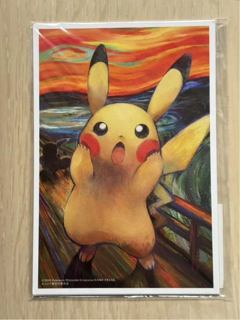 POKEMON MUNCH 5 Post Cards Set Mimikyu Pikachu Eevee Psyduck Rowlet ...