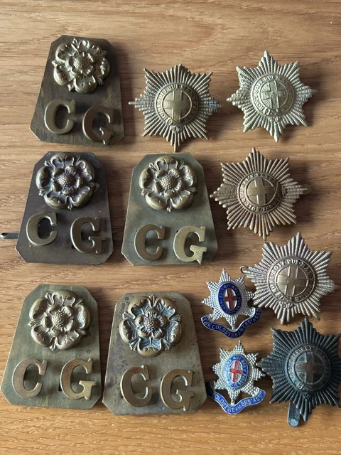 ORIGINAL BRITISH VICTORIAN WW1 WW2 Cap Badges x12 Coldstream Guards £68 ...