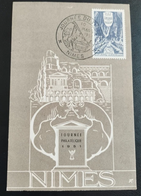 CARTE PREMIER JOUR Journée Du Timbre 1951 Oblitérés Nîmes N° 879 EUR 6,00 - PicClick FR