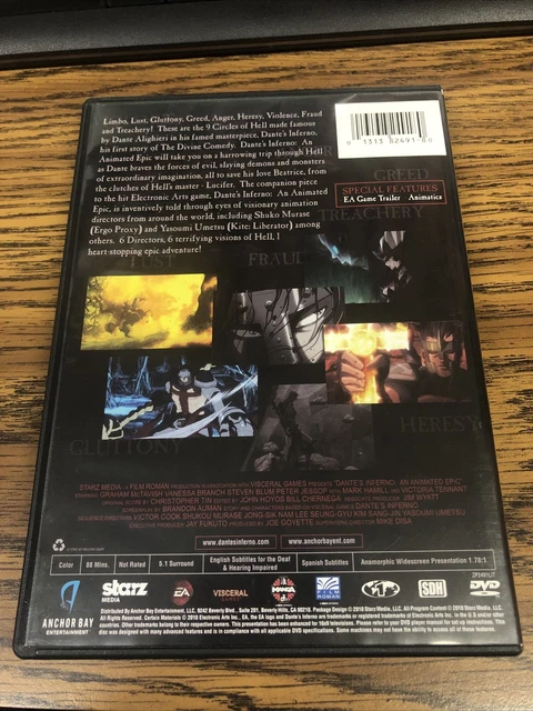 DANTE'S INFERNO, AN Animated Epic, DVD $7.00 - PicClick CA