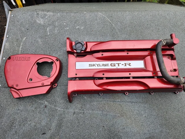 NISSAN SKYLINE GTR Rb26 Engine Rocker Covers- Coilpack Cover-Cam Belt ...