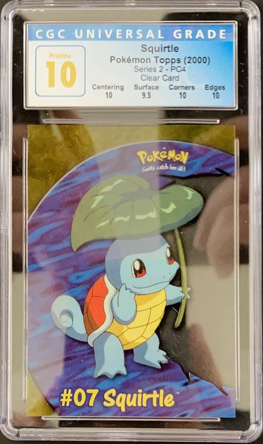 2000 POKEMON TOPPS Squirtle Clear Card Series 2 - PC4 CGC 10 Pristine EUR 93,29 - PicClick IT