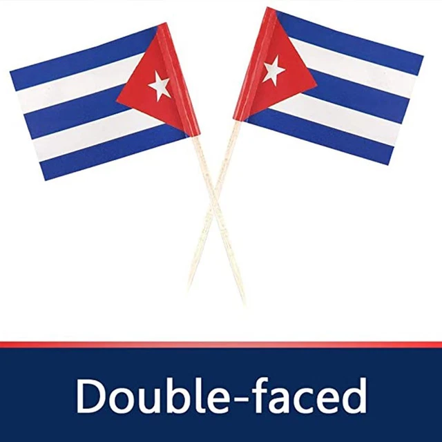 DESSERT DECORATIONS CUPCAKE Toppers Cake Topper Cuban Flags Cuba ...