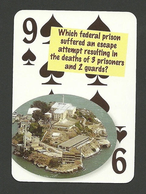 ALCATRAZ FEDERAL PRISON Neat Playing Card #6Y4 $12.95 - PicClick CA