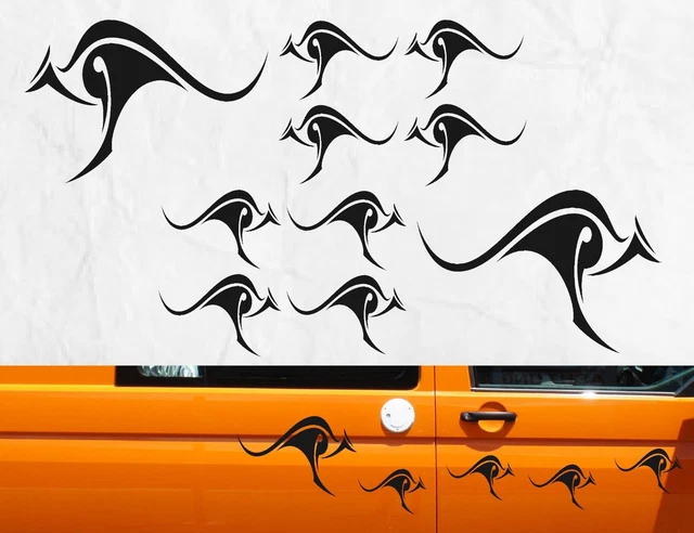 CARAVAN CAMPERVAN AUSSIE 4x4 kangaroo STICKERS outback camper trailer ...